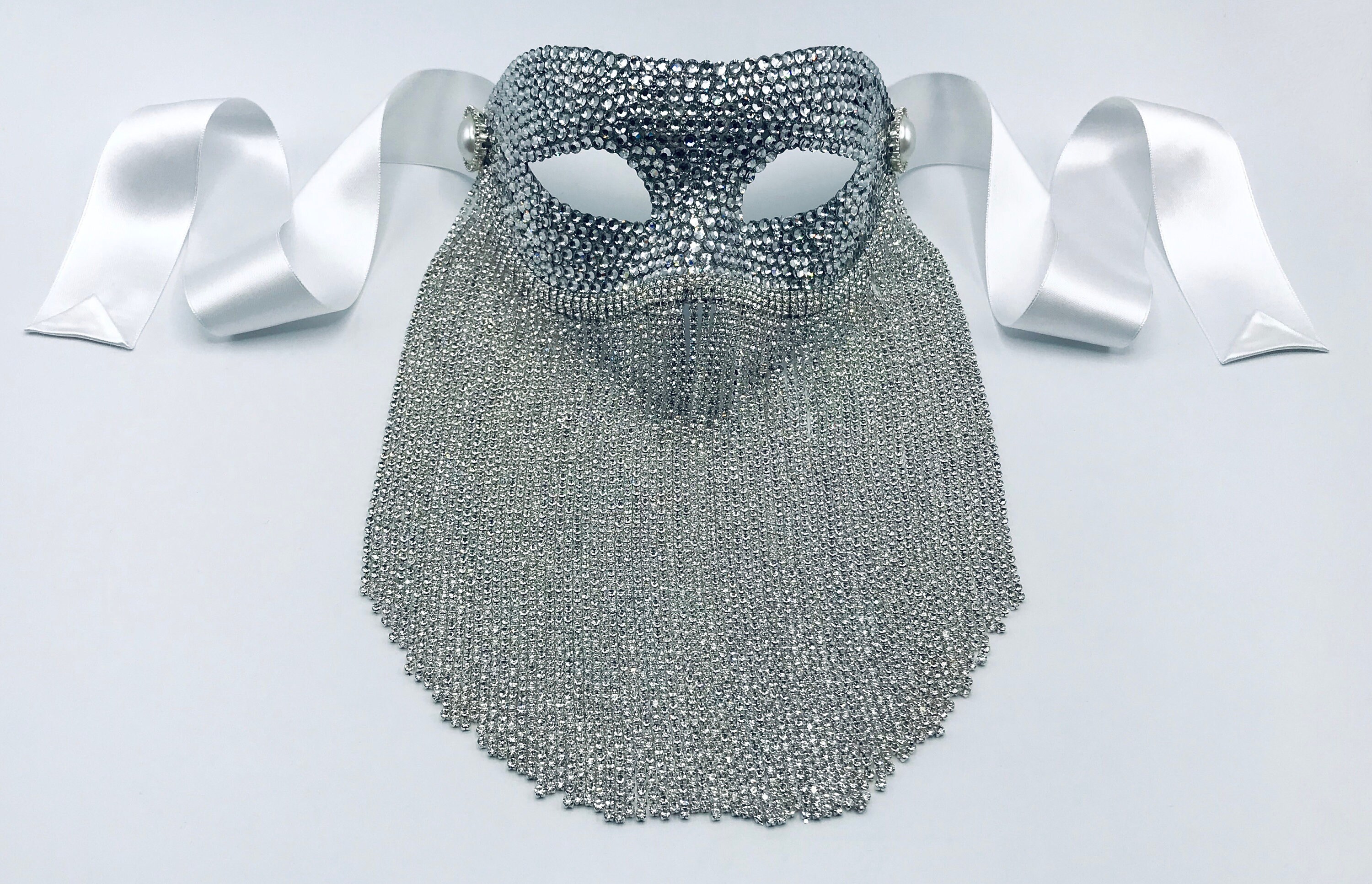 Diamond Sky Veiled Swarovski Crystal Masquerade Mask - Etsy