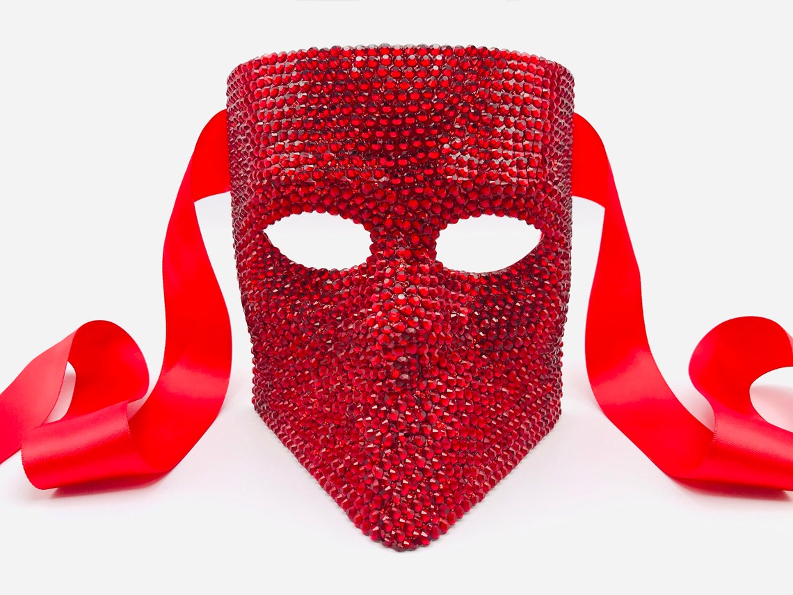 Eyes Wide Shut Ruby Red Bauta Masquerade Mask - Etsy