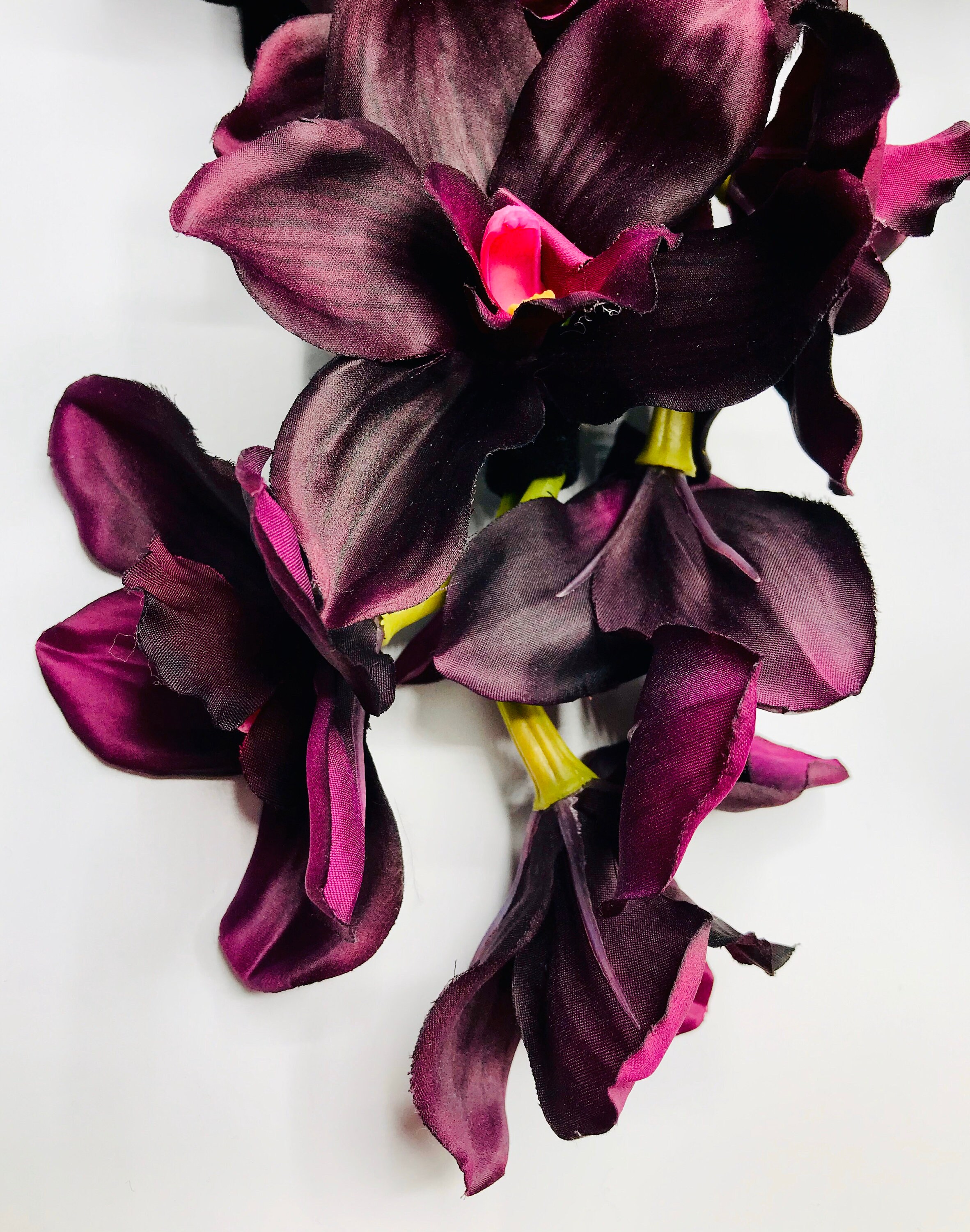 Orchid Darkness Cymbidium Orchids & Black Swarovski Crystals Masquerade ...