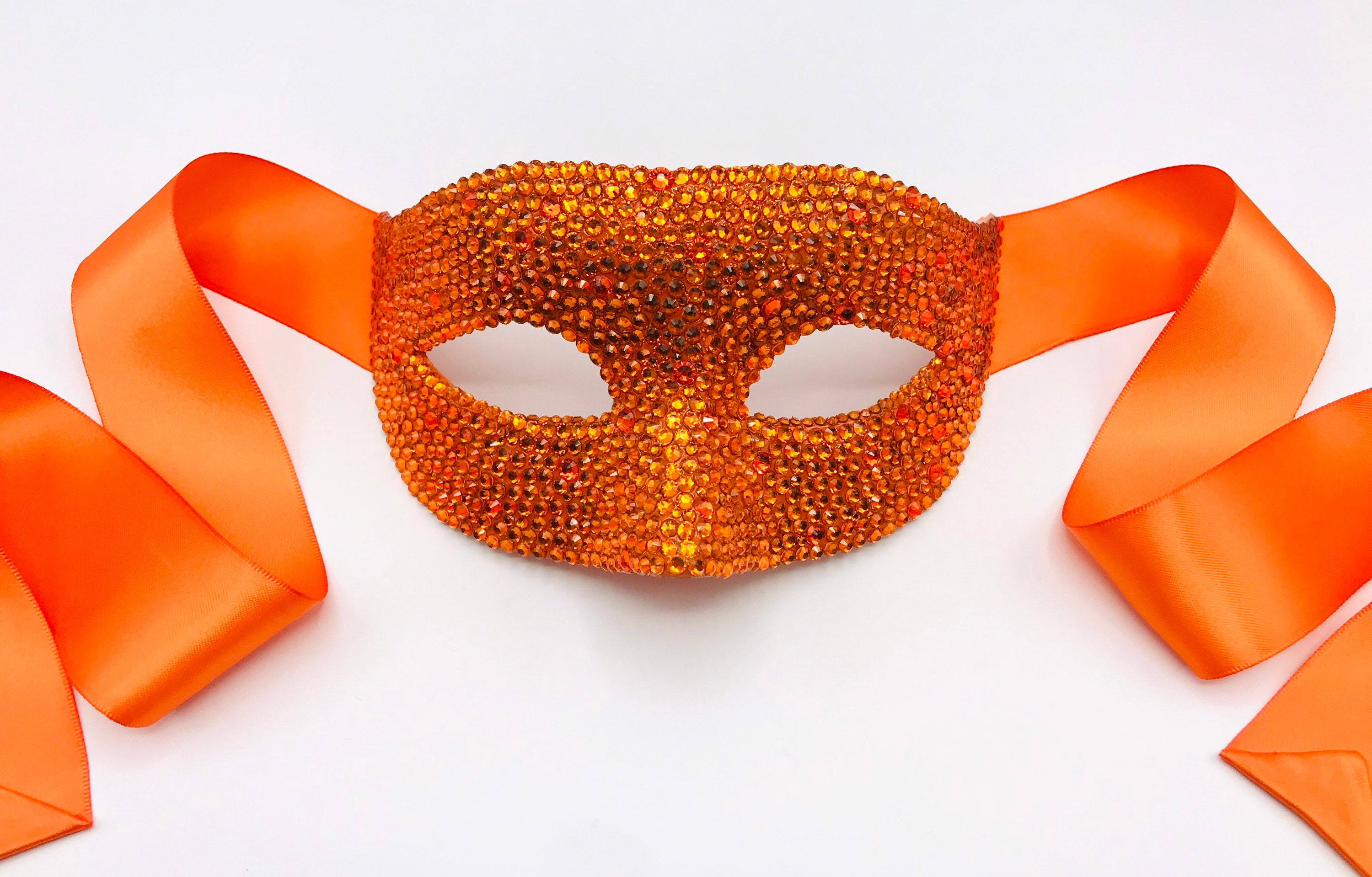 Orange POP Swarovski Crystal Masquerade Mask - Etsy