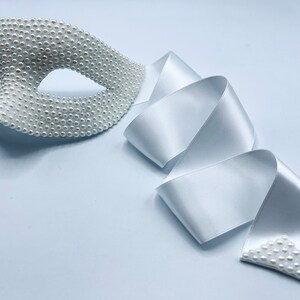 Pearlized White Masquerade Mask - Etsy