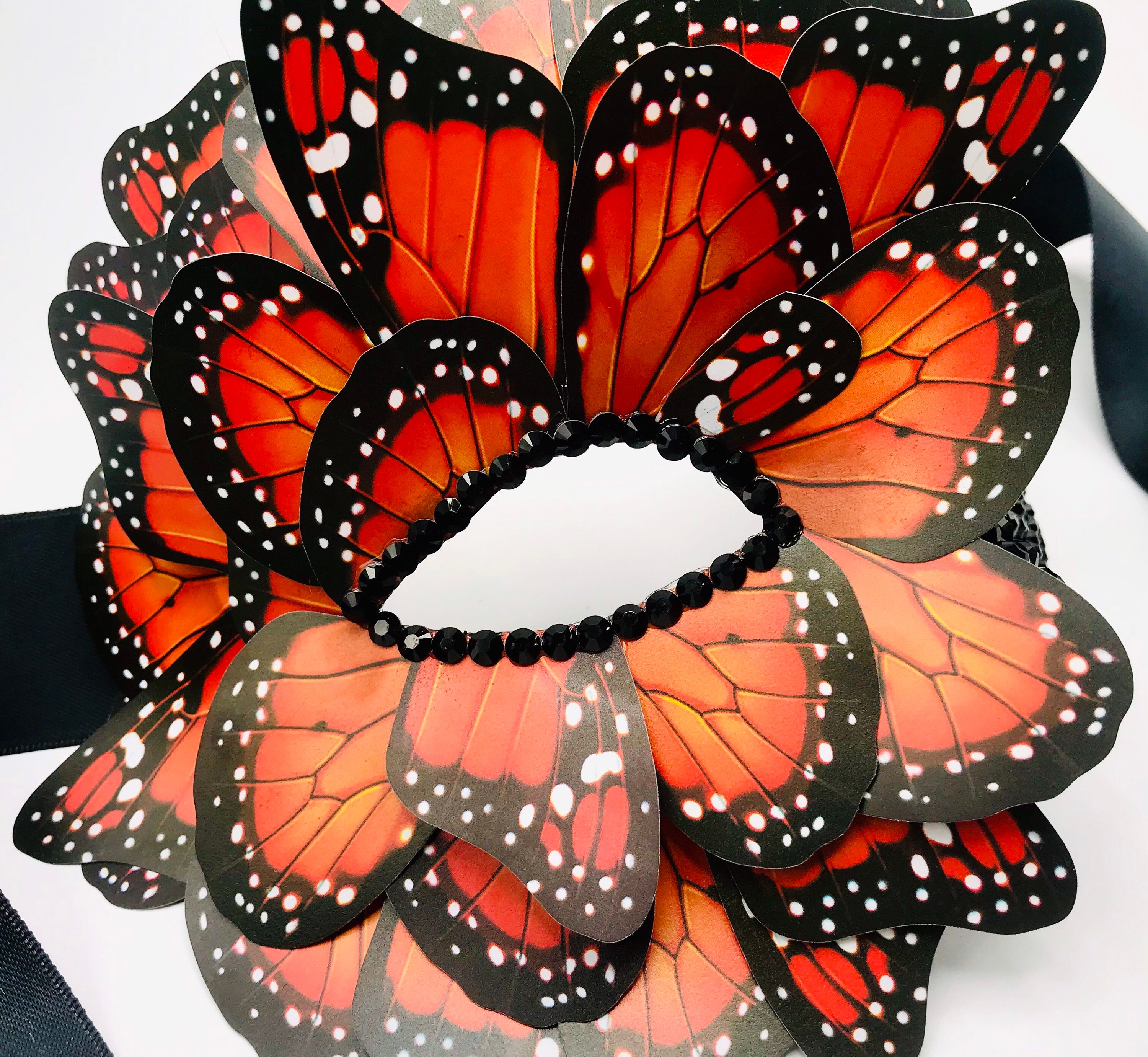 Monarch Butterfly Wings & Swarovski Crystals Masquerade Mask - Etsy