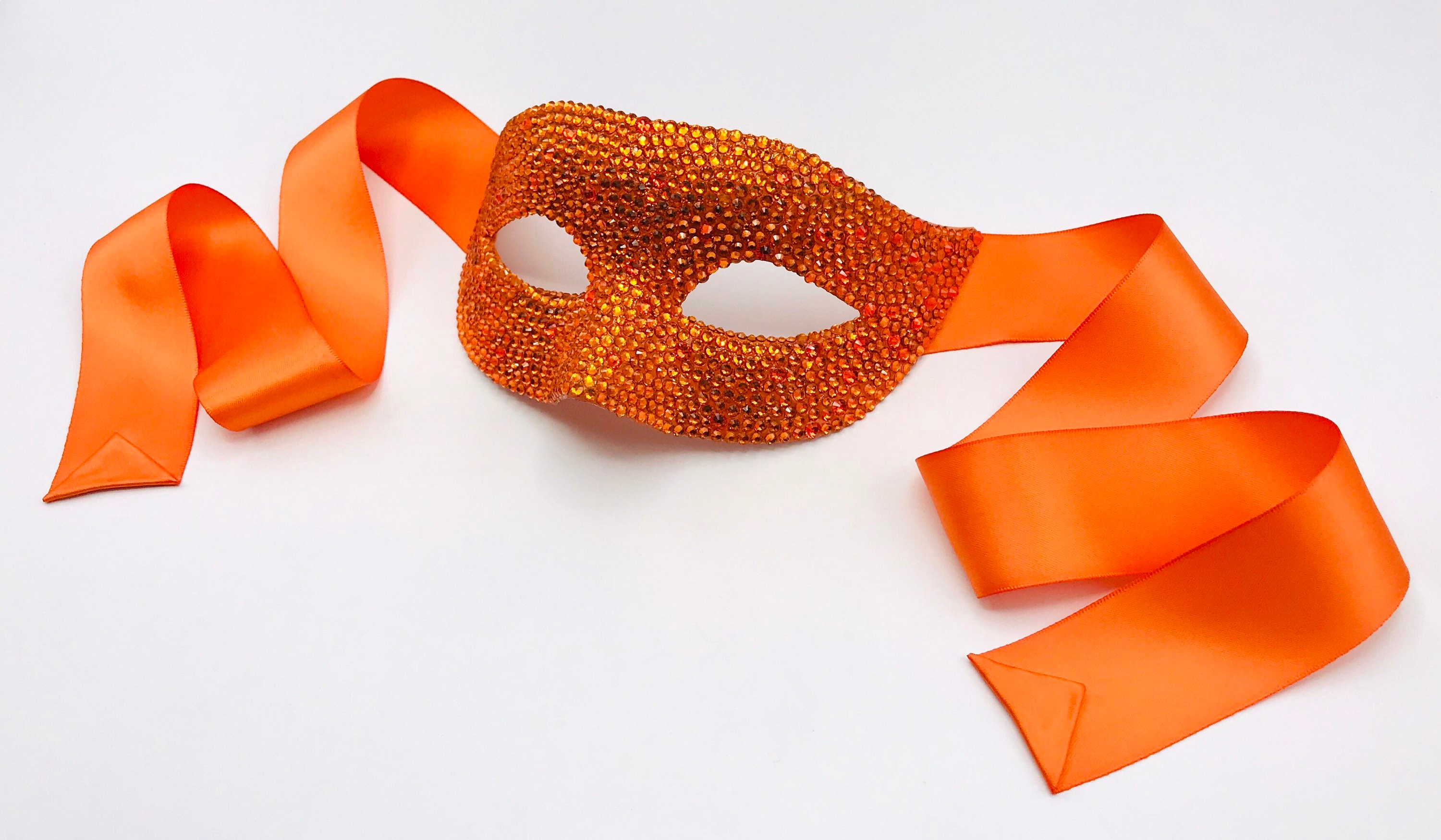 Orange POP Swarovski Crystal Masquerade Mask - Etsy
