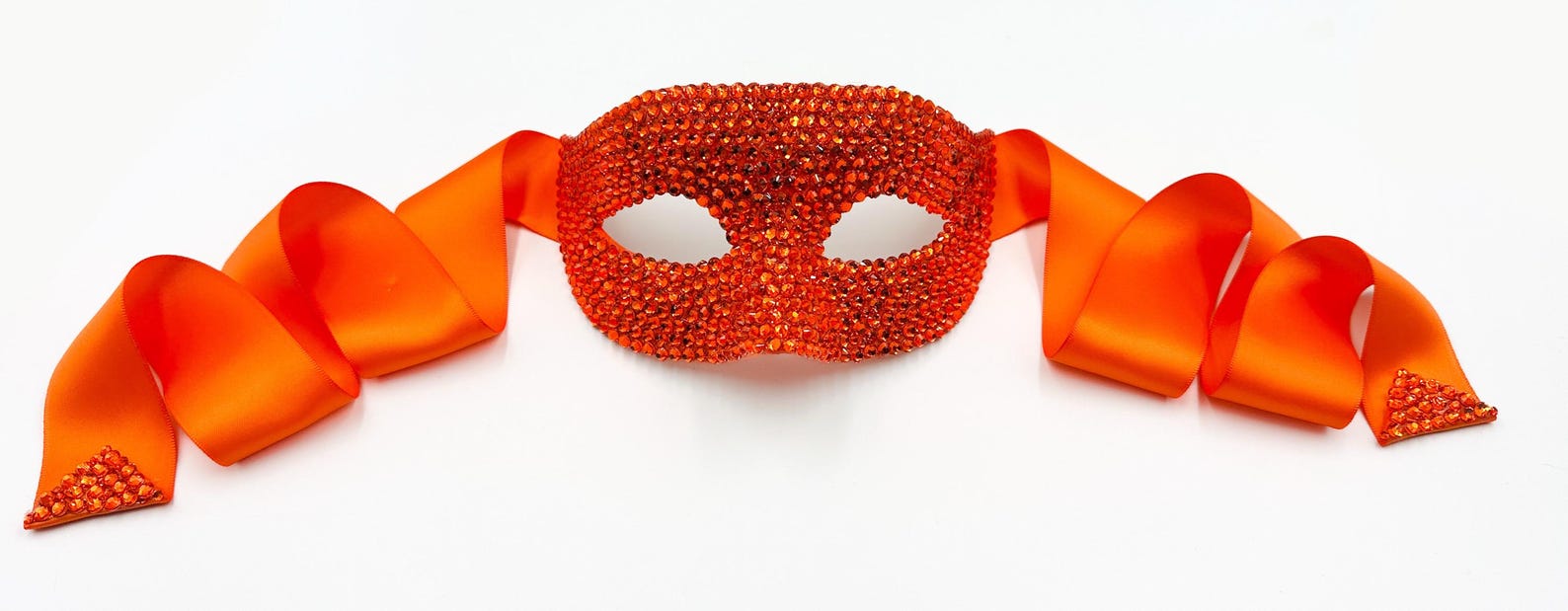 Orange POP! Swarovski Crystal Masquerade Mask - Etsy