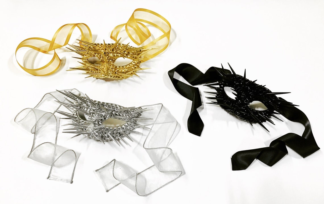 Queen of Thorns Black Spiked Masquerade Mask - Etsy