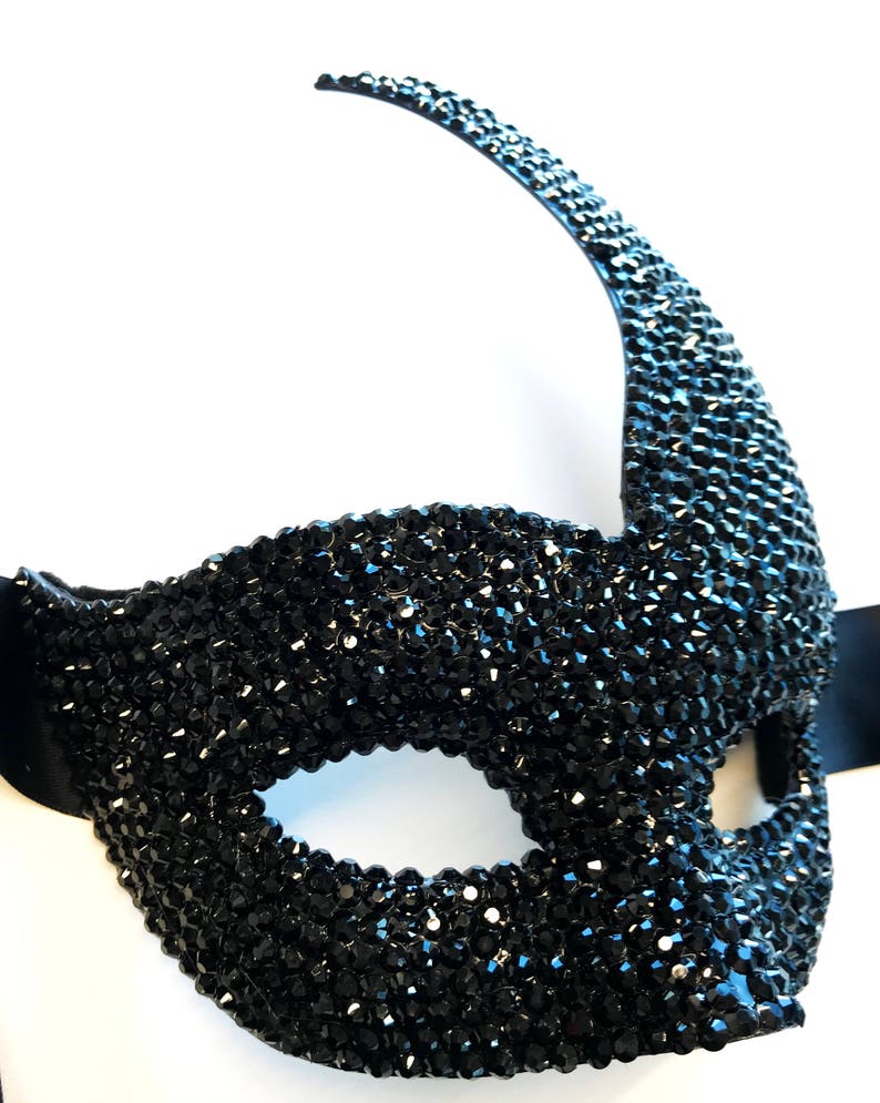 Onyx Flame Masquerade Mask - Etsy