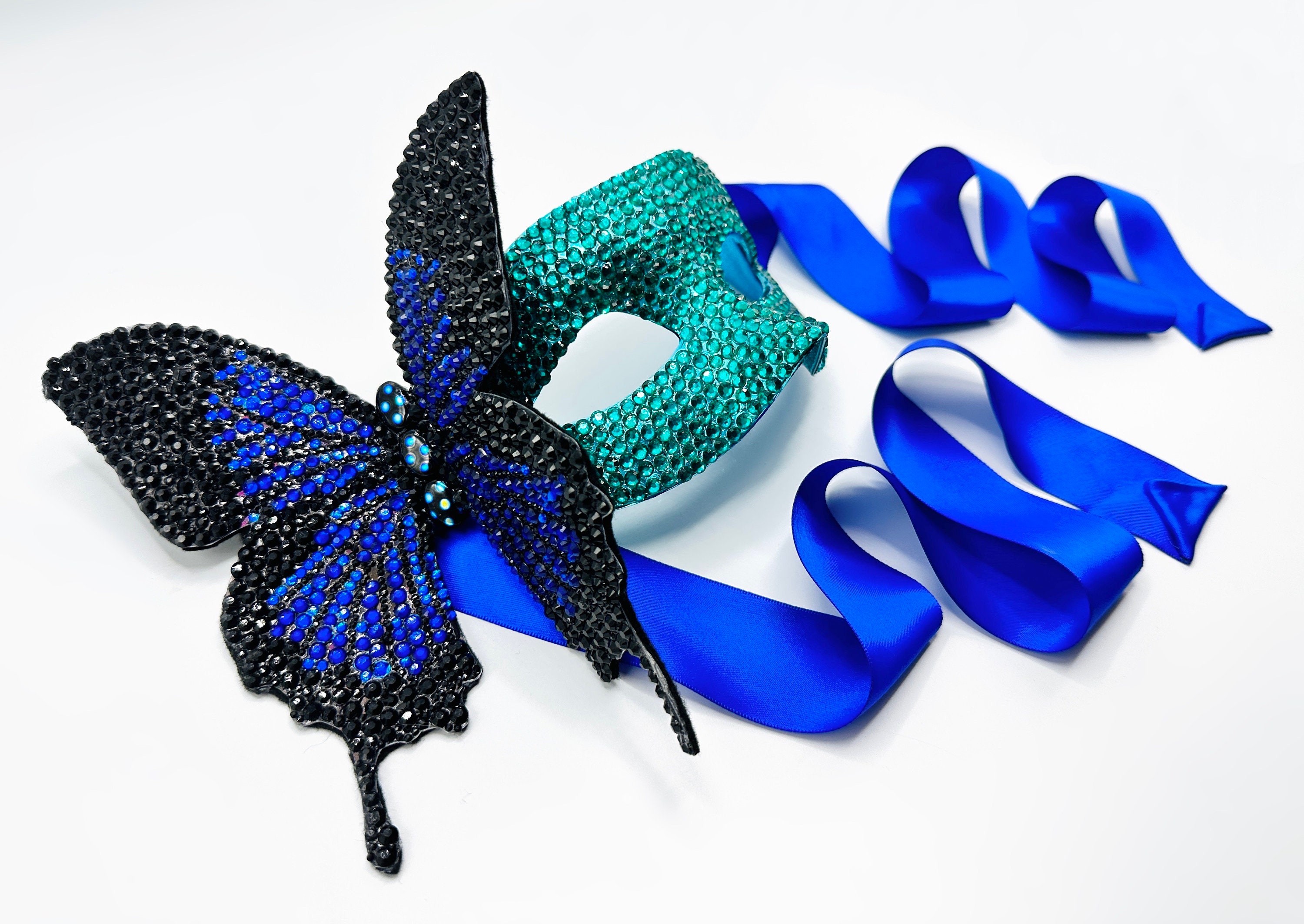 Royal Swallowtail Butterfly Crystallized Masquerade Mask - Etsy