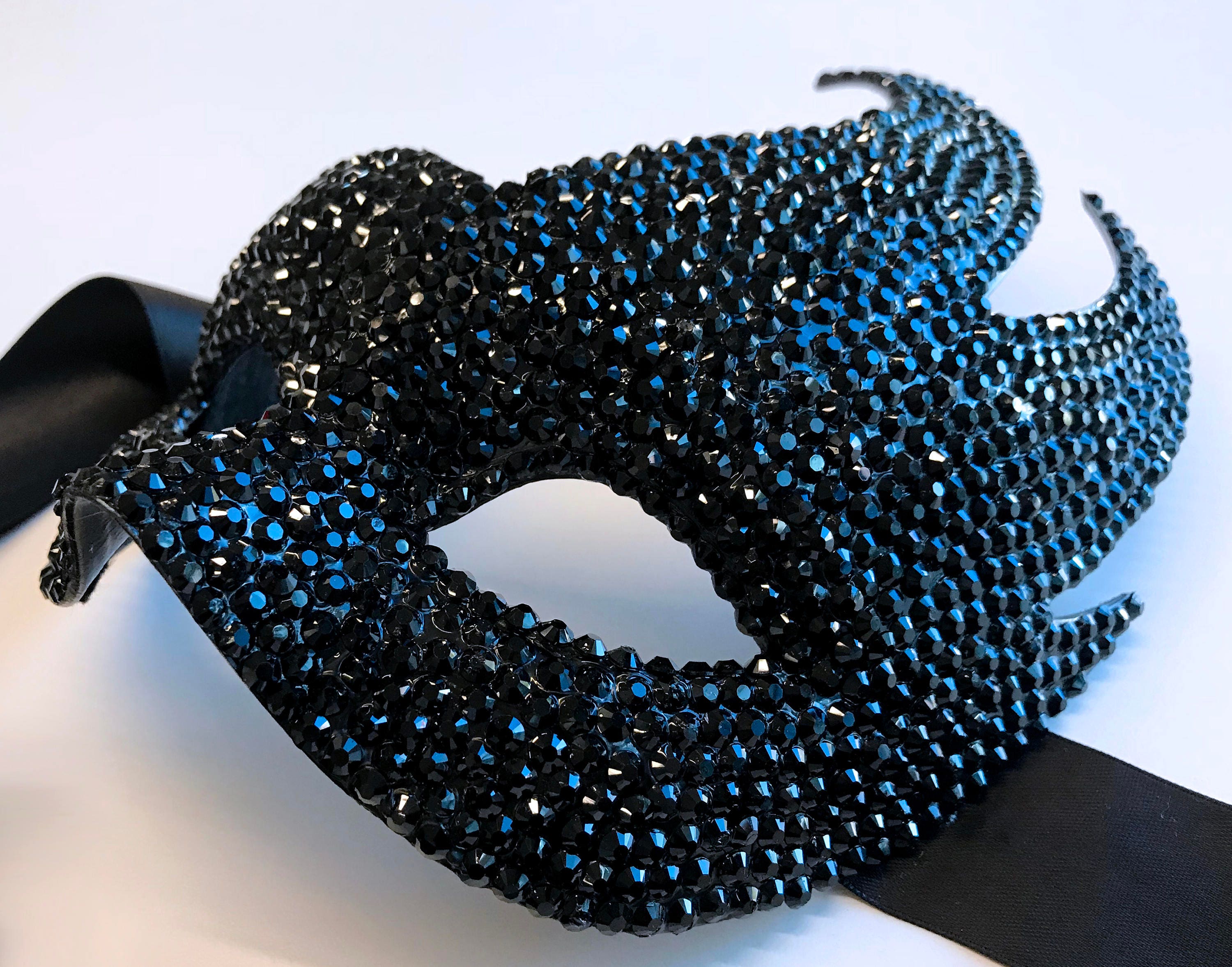 Onyx Flame Masquerade Mask - Etsy