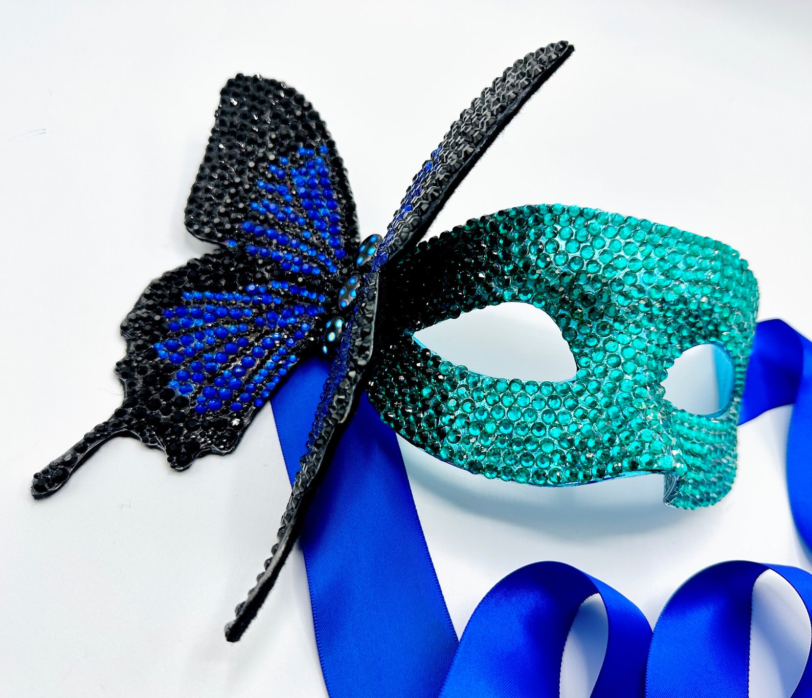 Royal Swallowtail Butterfly Crystallized Masquerade Mask - Etsy
