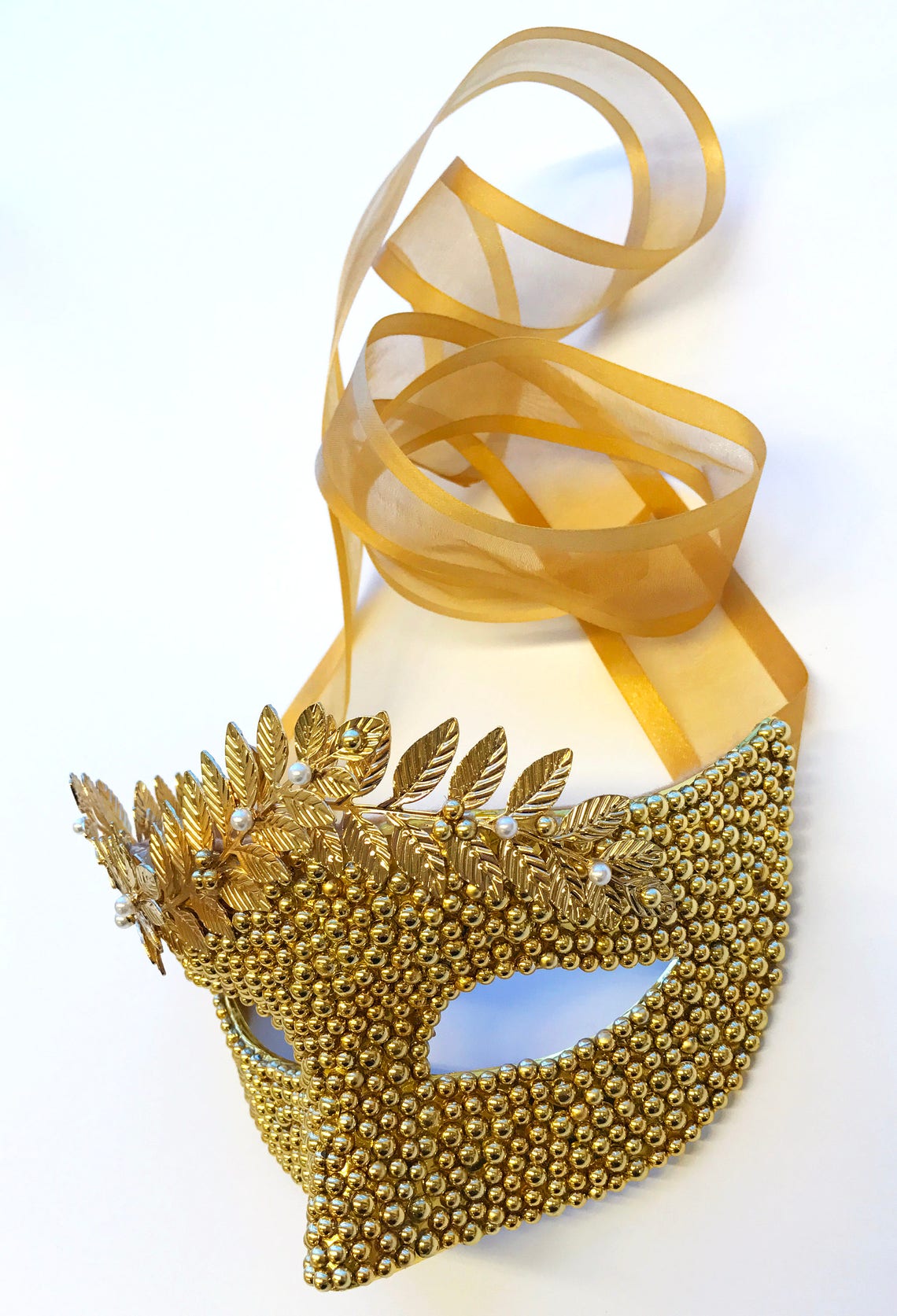Golden Greek Pearls Masquerade Mask - Etsy