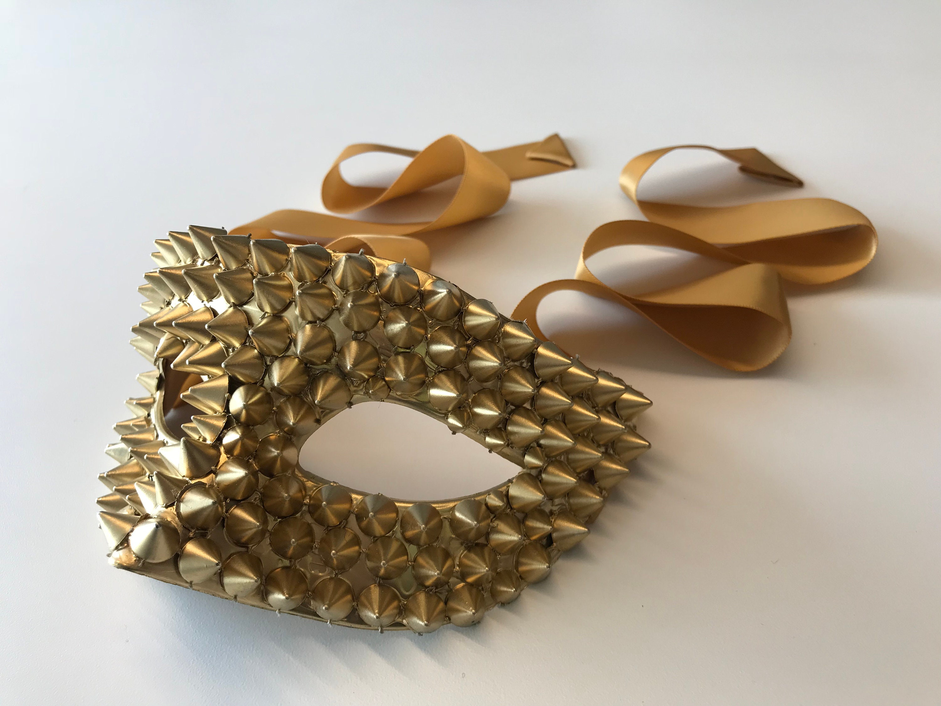 Silver Spiked large Spikes Masquerade Mask - Etsy