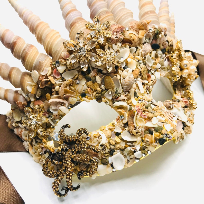 Sea Queen Conch Seashells Masquerade Mask - Etsy