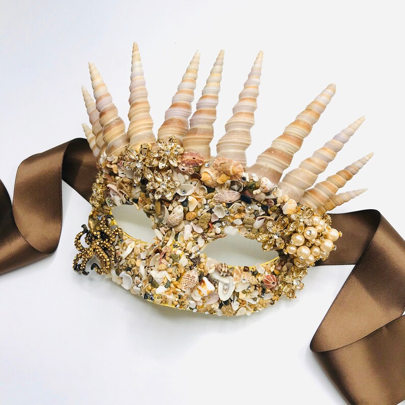 Sea Queen Conch Seashells Masquerade Mask - Etsy