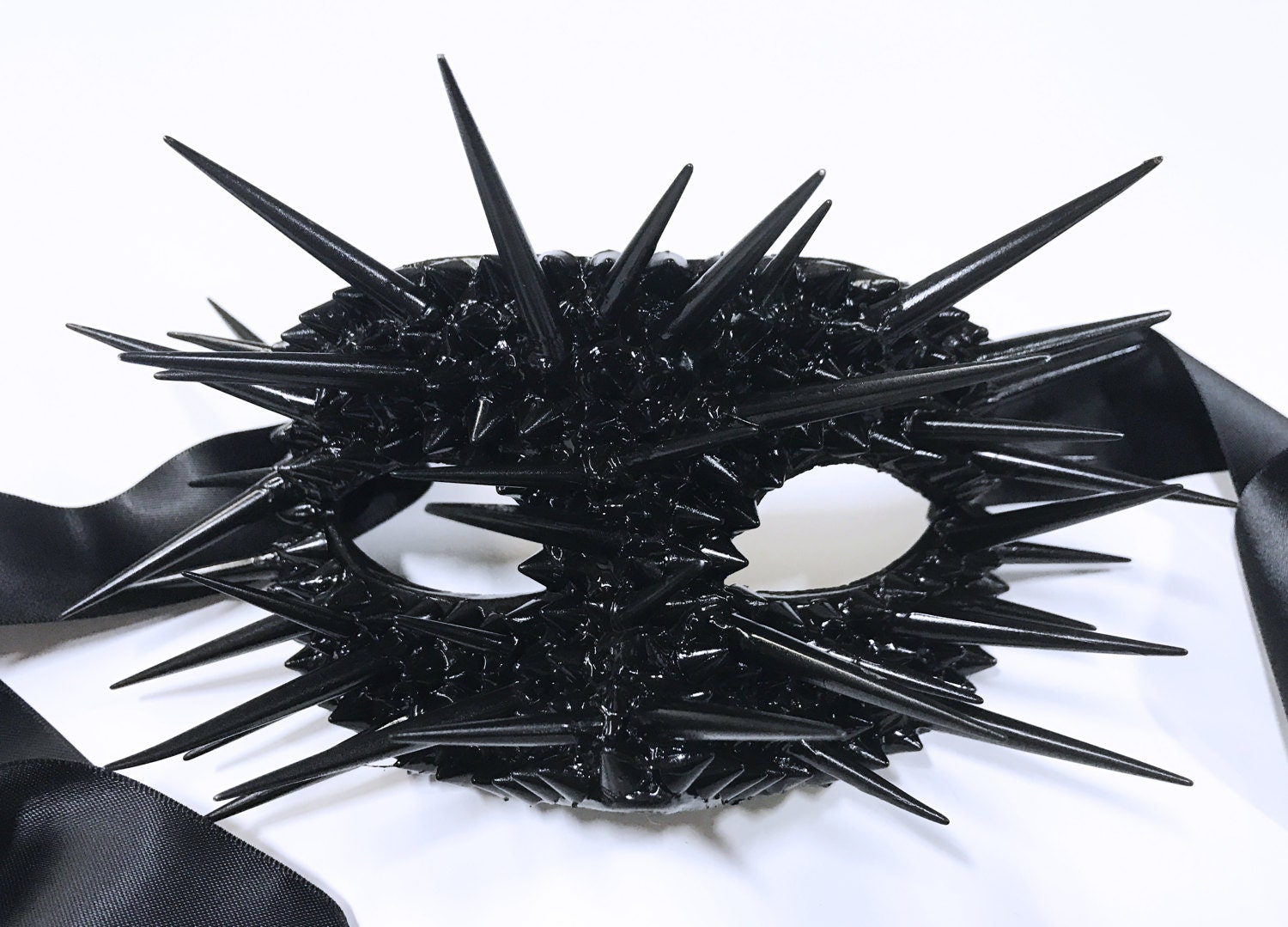 Queen of Thorns Black Spiked Masquerade Mask - Etsy