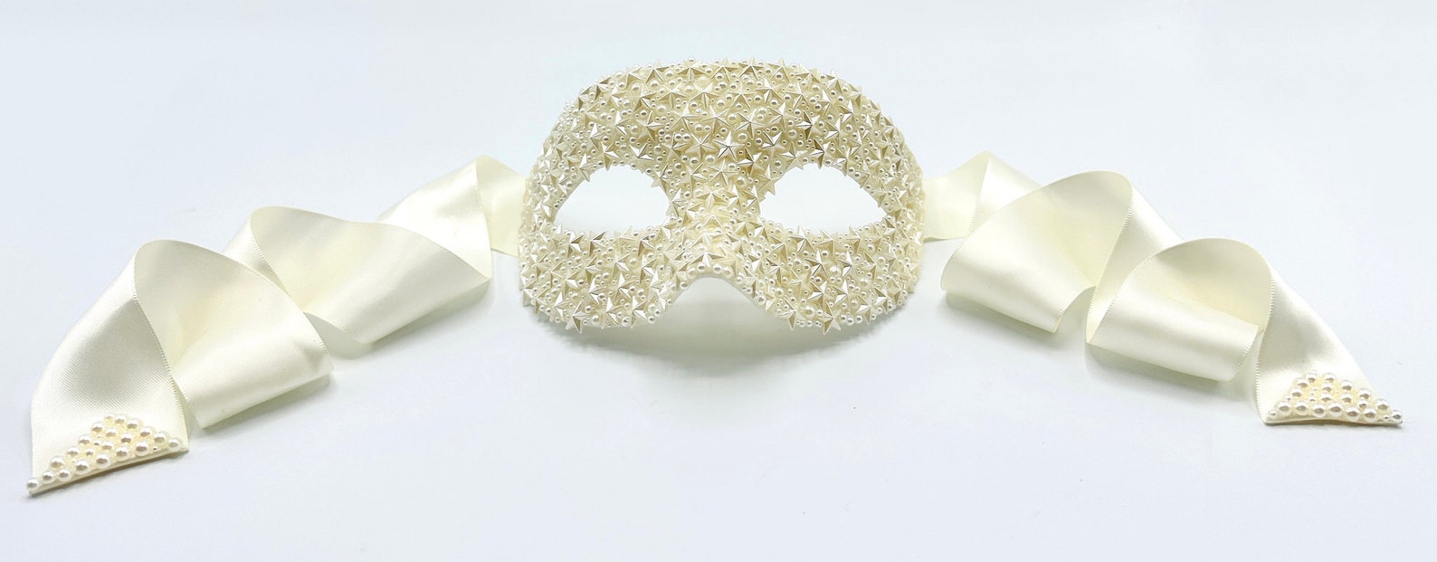 Starry Skies Ivory Pearls Masquerade Mask - Etsy