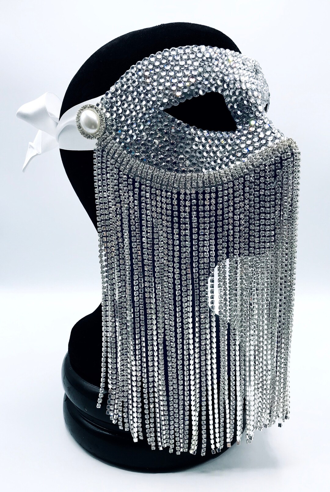 Diamond Sky Veiled Swarovski Crystal Masquerade Mask - Etsy