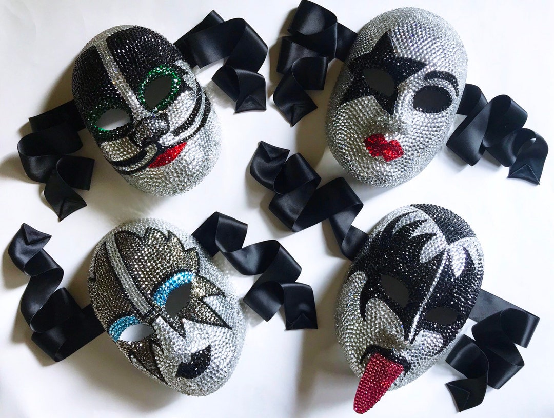 KISS Full Face Crystal Masquerade Masks - Etsy
