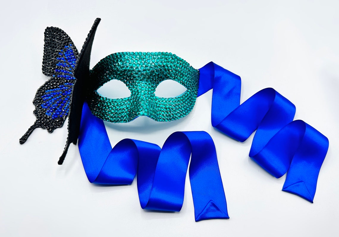 Royal Swallowtail Butterfly Crystallized Masquerade Mask - Etsy