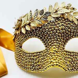 Golden Greek Pearls Masquerade Mask - Etsy