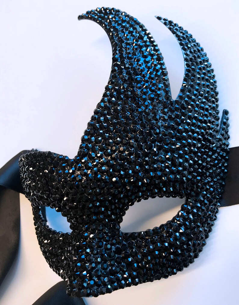 Onyx Flame Masquerade Mask - Etsy