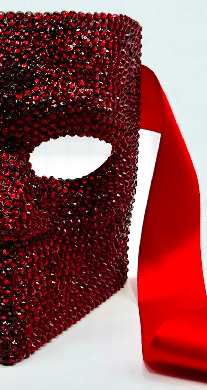 Eyes Wide Shut Ruby Red Glass Crystal Men's Bauta Masquerade Mask - Etsy