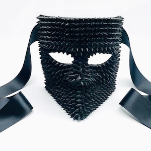 Studly Bauta Black Spikes Masquerade Mask - Etsy