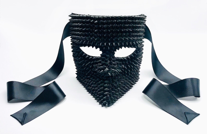 Studly Bauta Black Spikes Masquerade Mask - Etsy