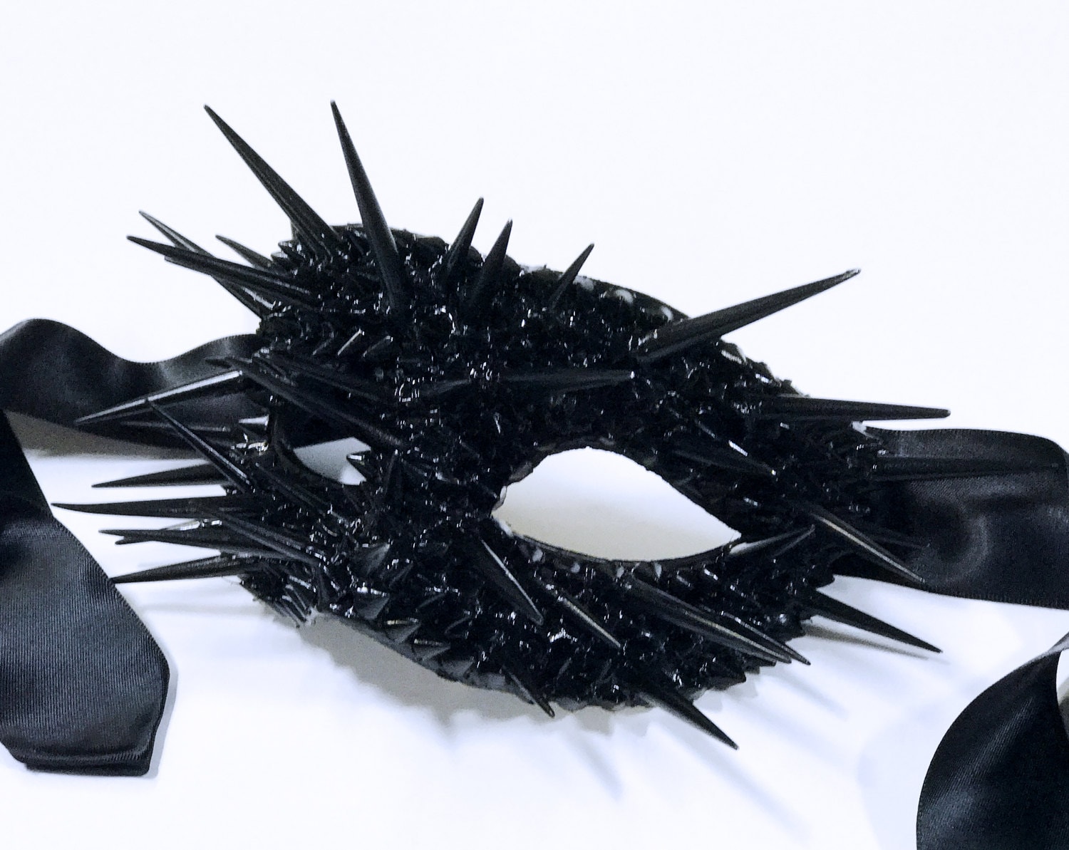 Queen of Thorns Black Spiked Masquerade Mask - Etsy