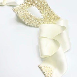 Starry Skies Ivory Pearls Masquerade Mask - Etsy