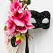 Sakura Hanami Cherry Blossoms & Black Swarovski Fan Handled Masquerade ...