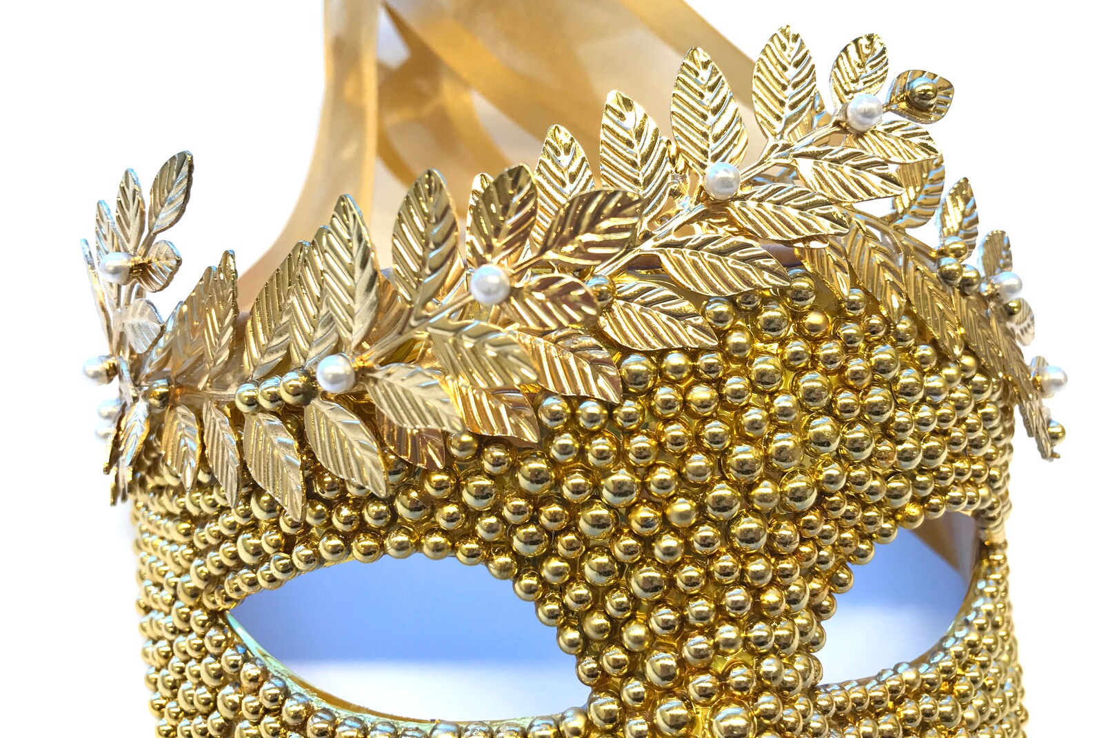 Golden Greek Pearls Masquerade Mask - Etsy
