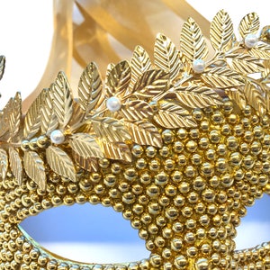 Golden Greek Pearls Masquerade Mask - Etsy