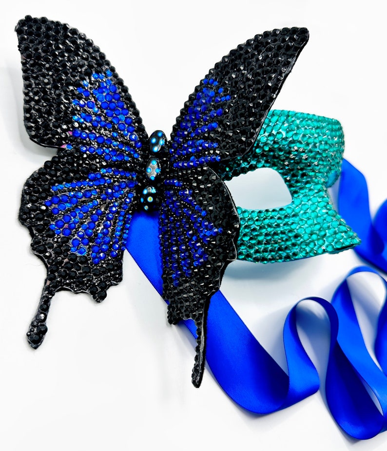 Royal Swallowtail Butterfly Crystallized Masquerade Mask - Etsy