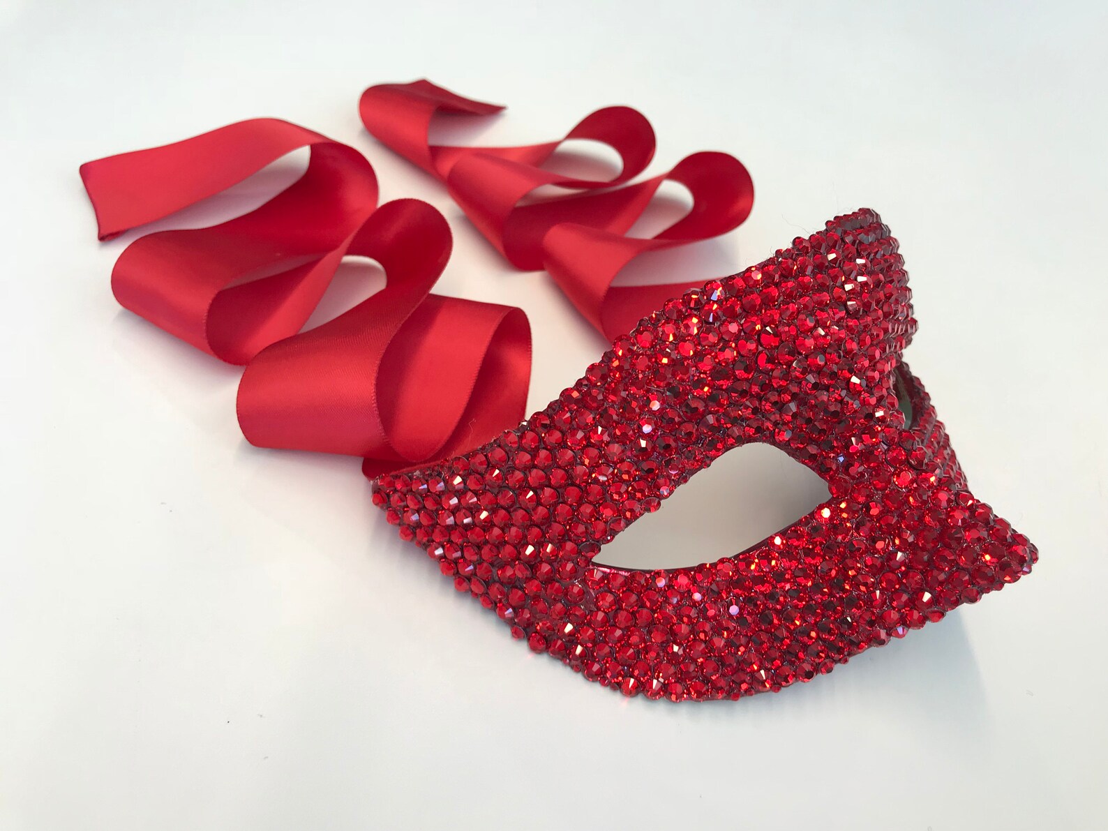 Ruby Red Swarovski Crystal Masquerade Mask - Etsy