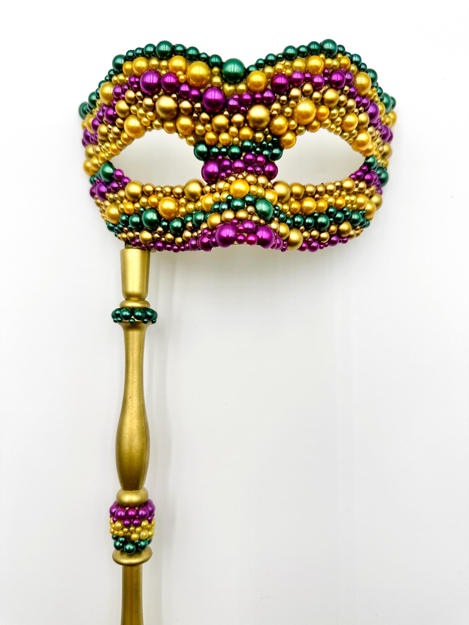 Beaded Royal Wave Mardi Gras Pearls Masquerade Mask - Etsy