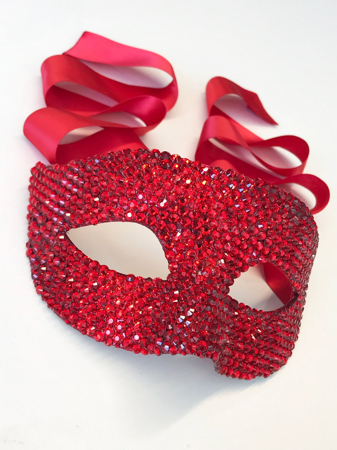 Ruby Red Swarovski Crystal Masquerade Mask - Etsy