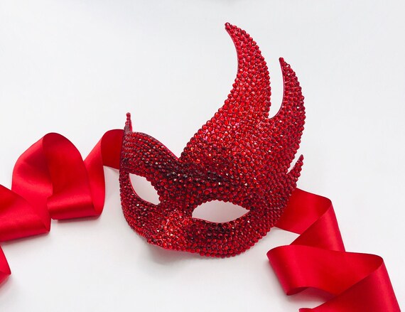 Ruby Slippers Crystal Flame Masquerade Mask | Etsy