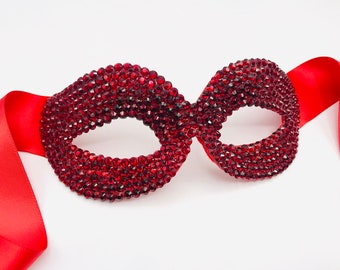 Ruby Masquerade Mask - Etsy