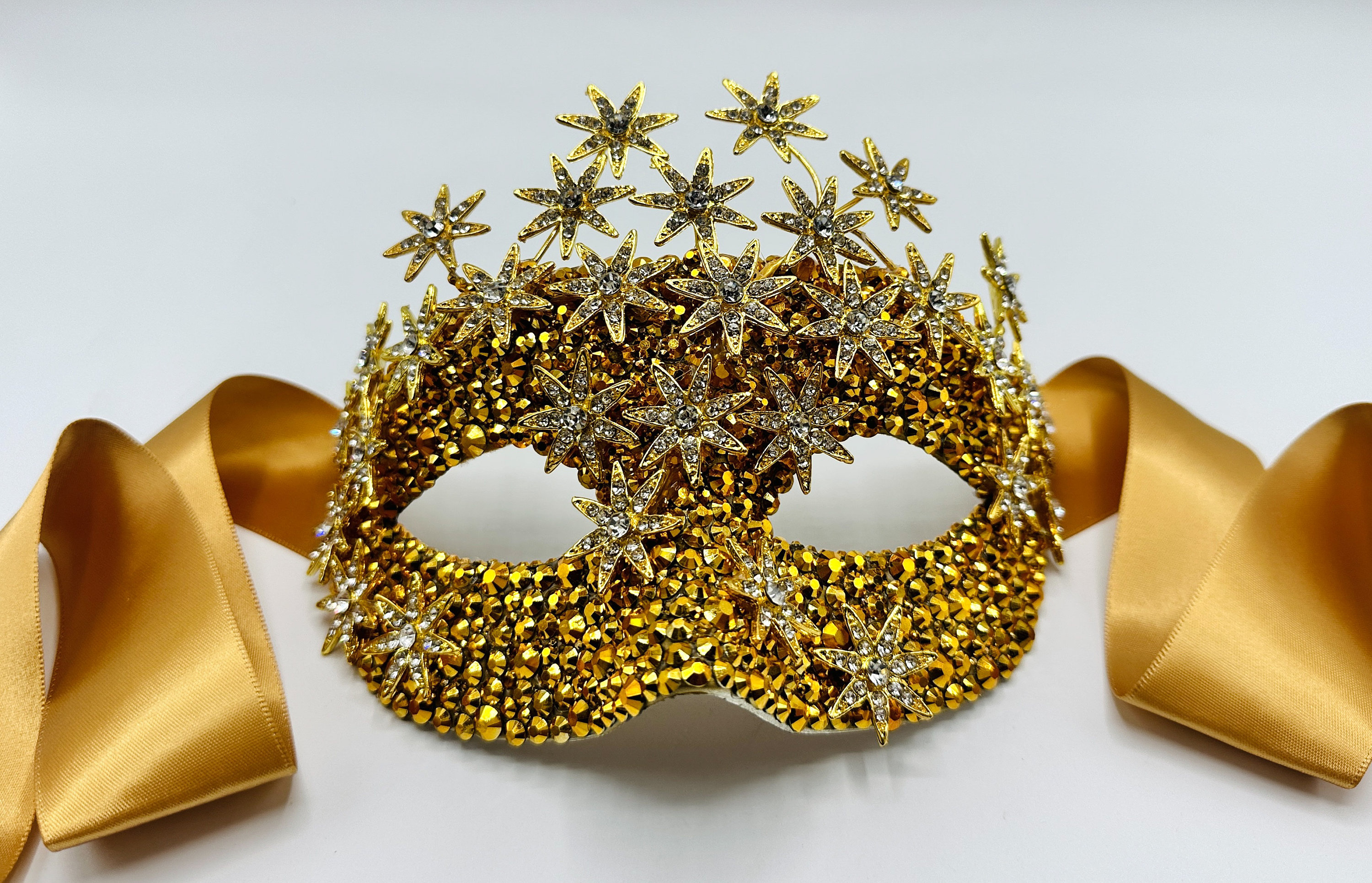 Twinkle Twinkle Little Stars Golden Rhinestone Encrusted Masquerade ...