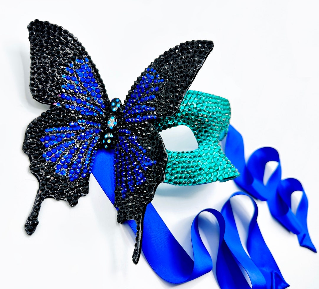 Royal Swallowtail Butterfly Crystallized Masquerade Mask - Etsy