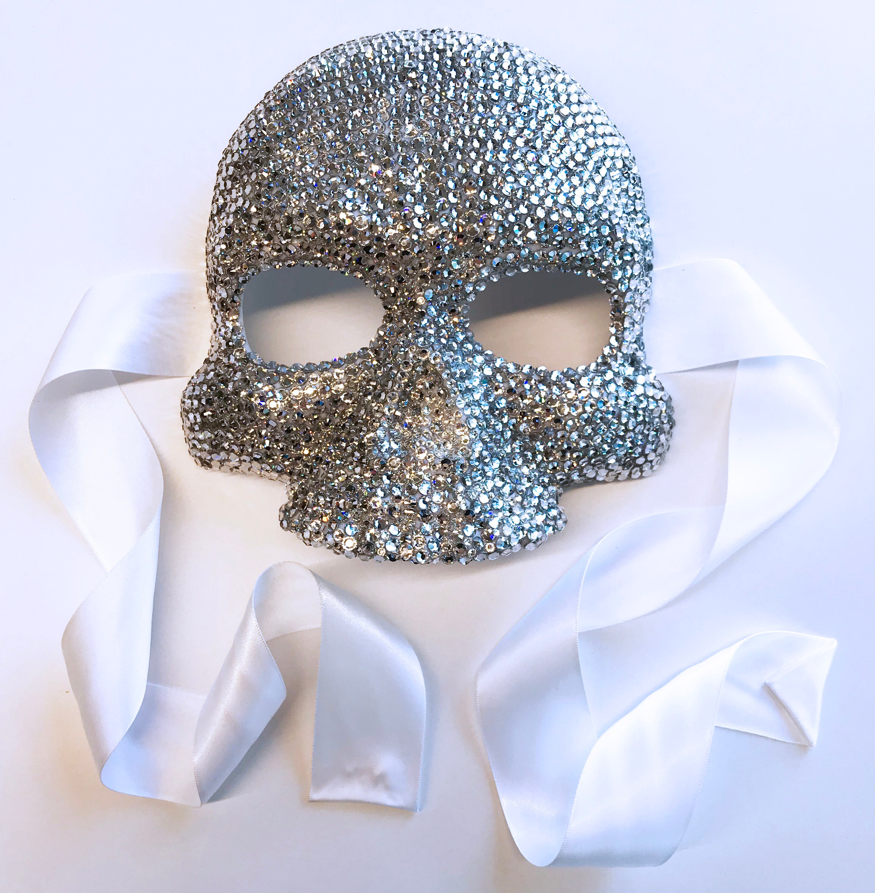 Crystal Skull Clear Rhinestone Masquerade Mask - Etsy