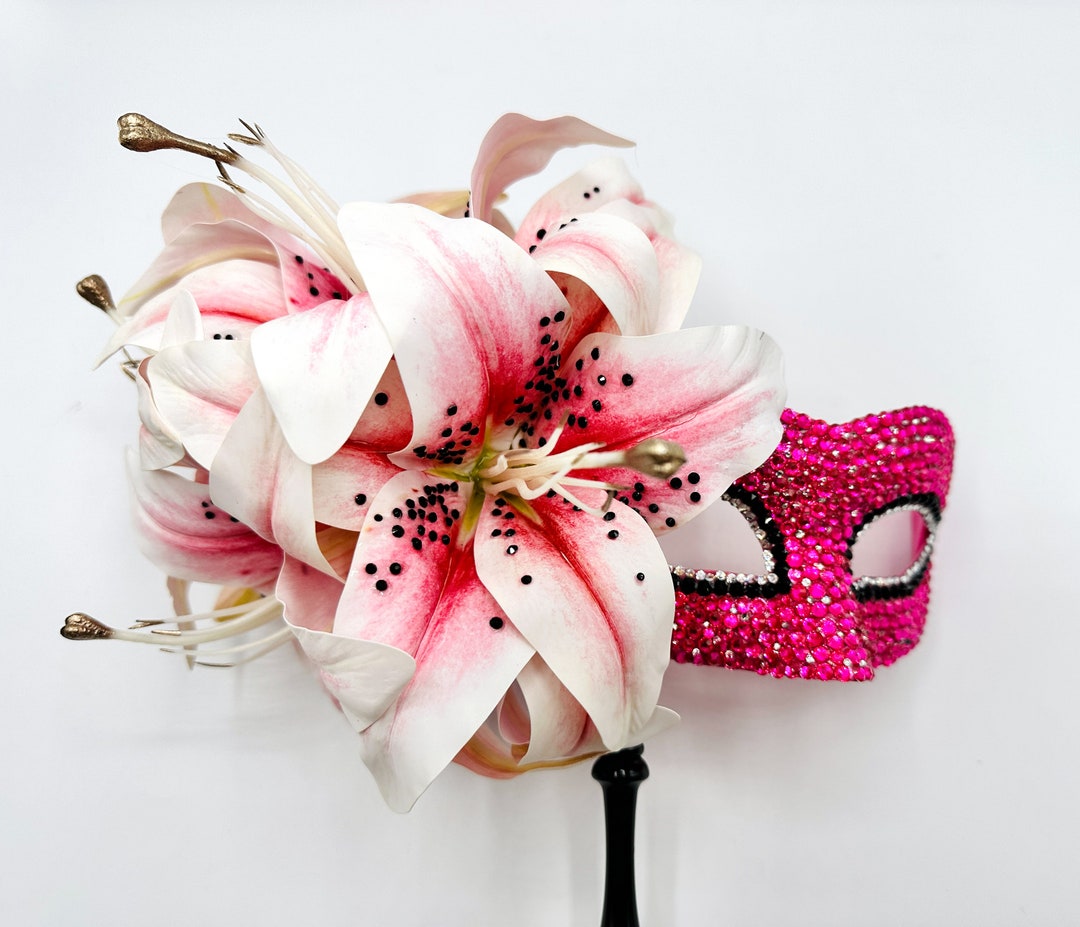 Seductive Stargazer Lilies & Swarovski Crystals (handled) Masquerade ...