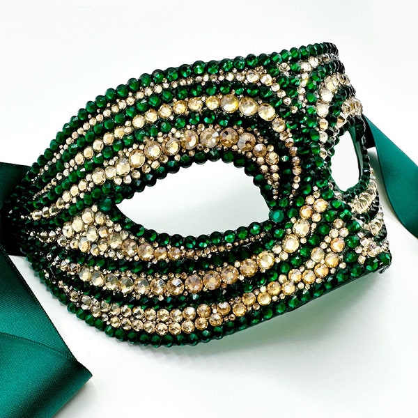 Jade Masquerade Mask - Etsy