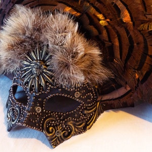 Sun Warrior Turkey & Pheasant Feather Masquerade Mask - Etsy