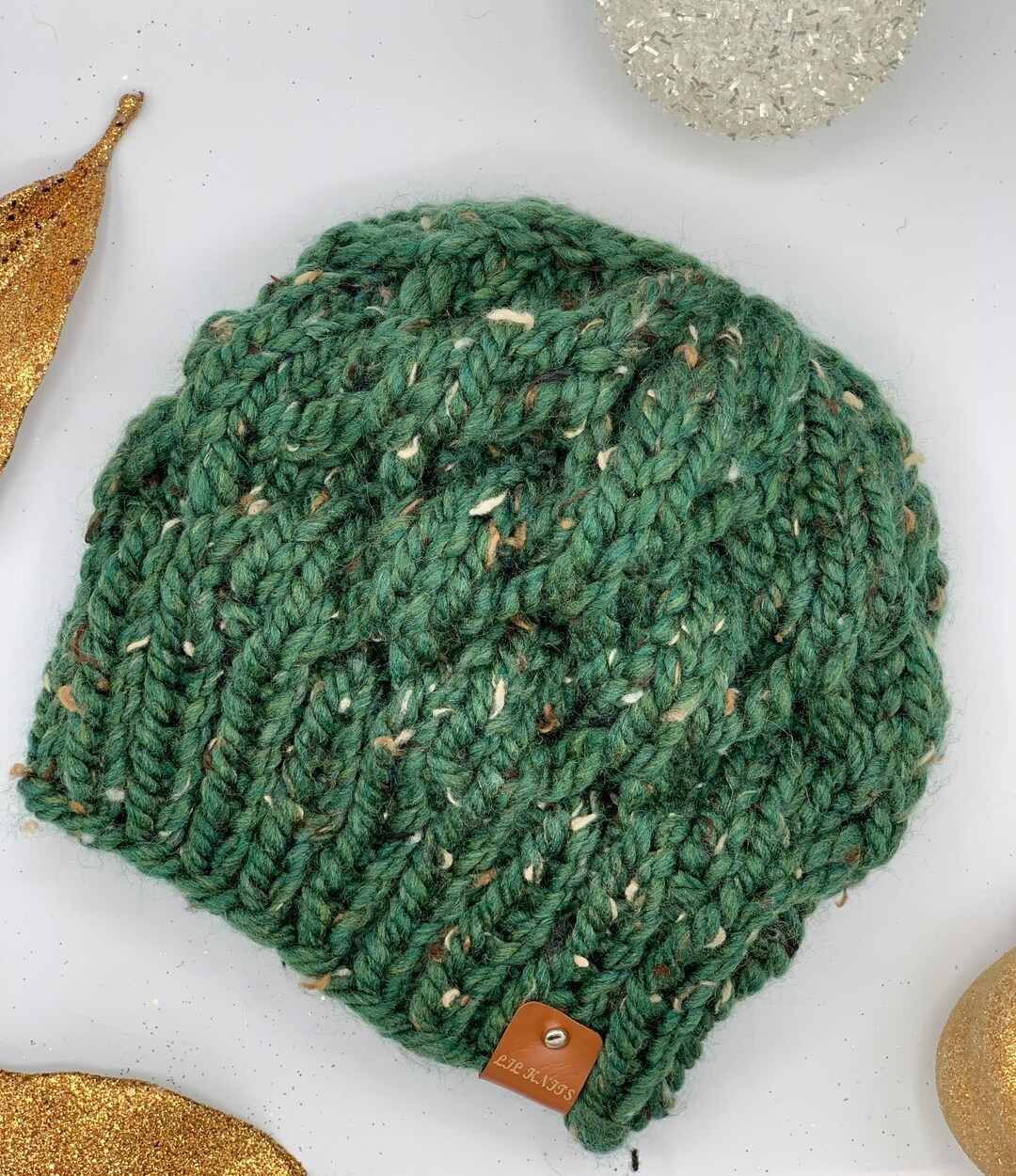 Chunky Knit Toque Honeycomb Collection Kale Green Wool Blend No Pom - Etsy