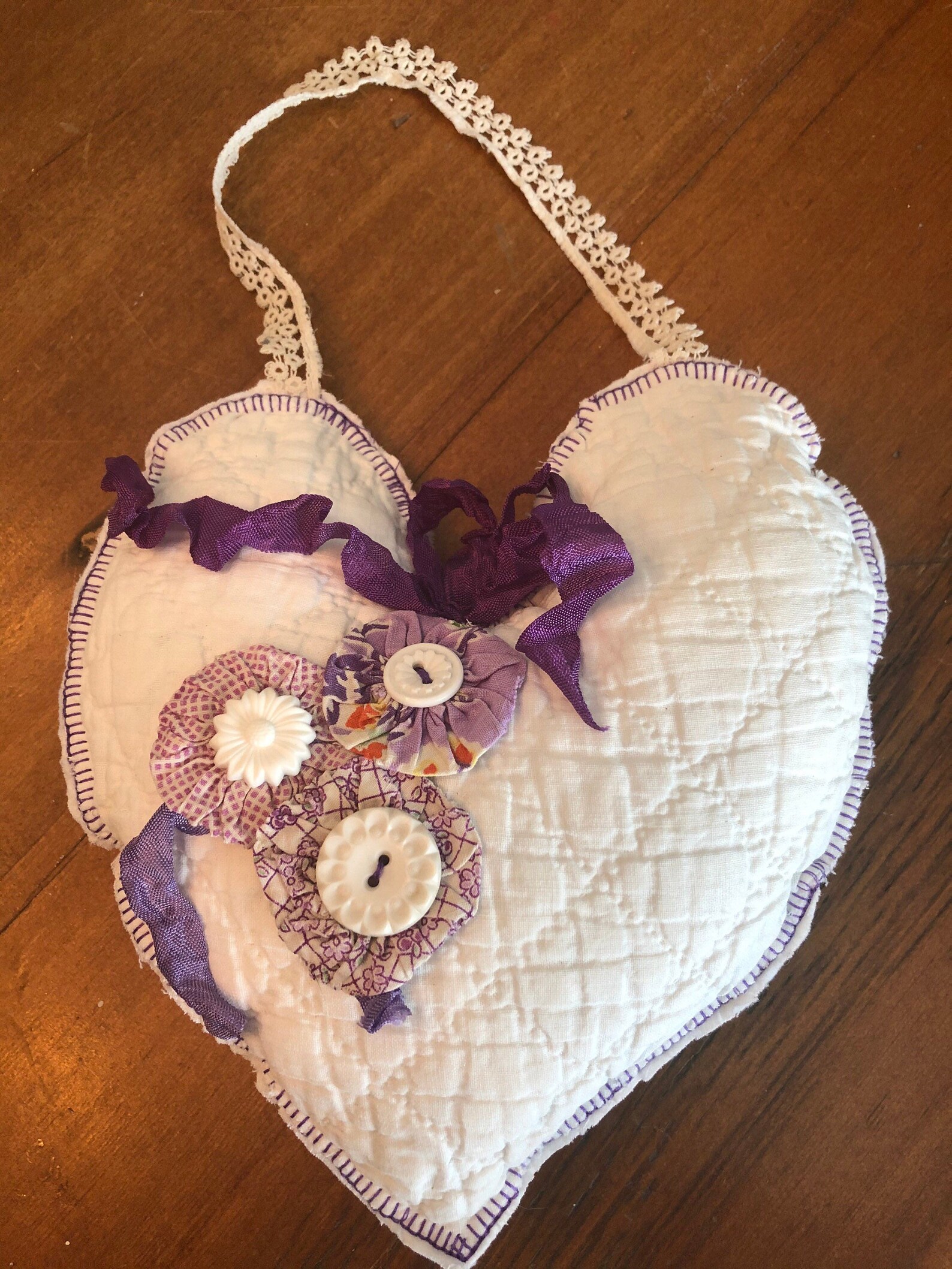 Lavender sachet pin cushion door hanger | Etsy