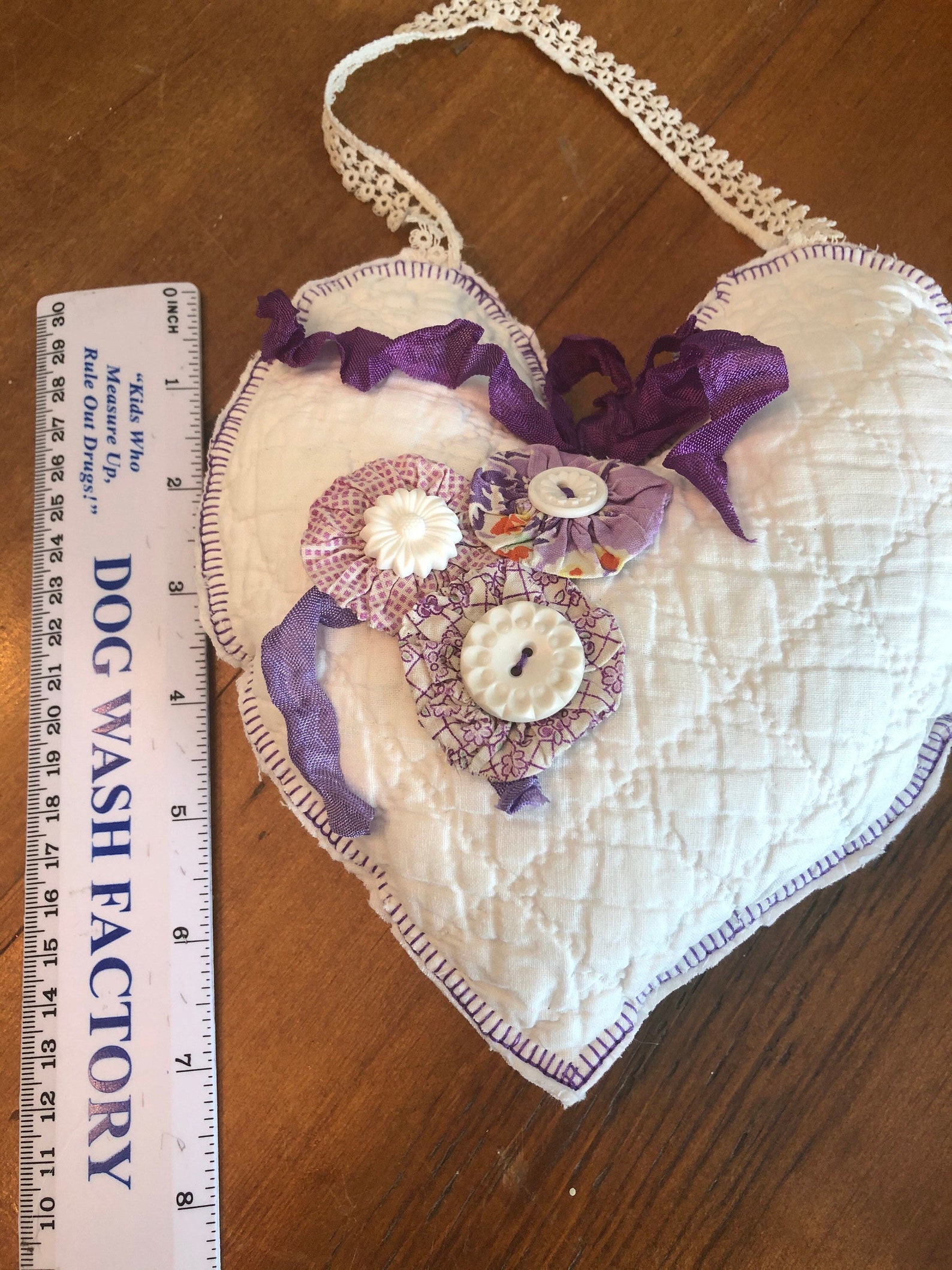 Lavender sachet pin cushion door hanger | Etsy