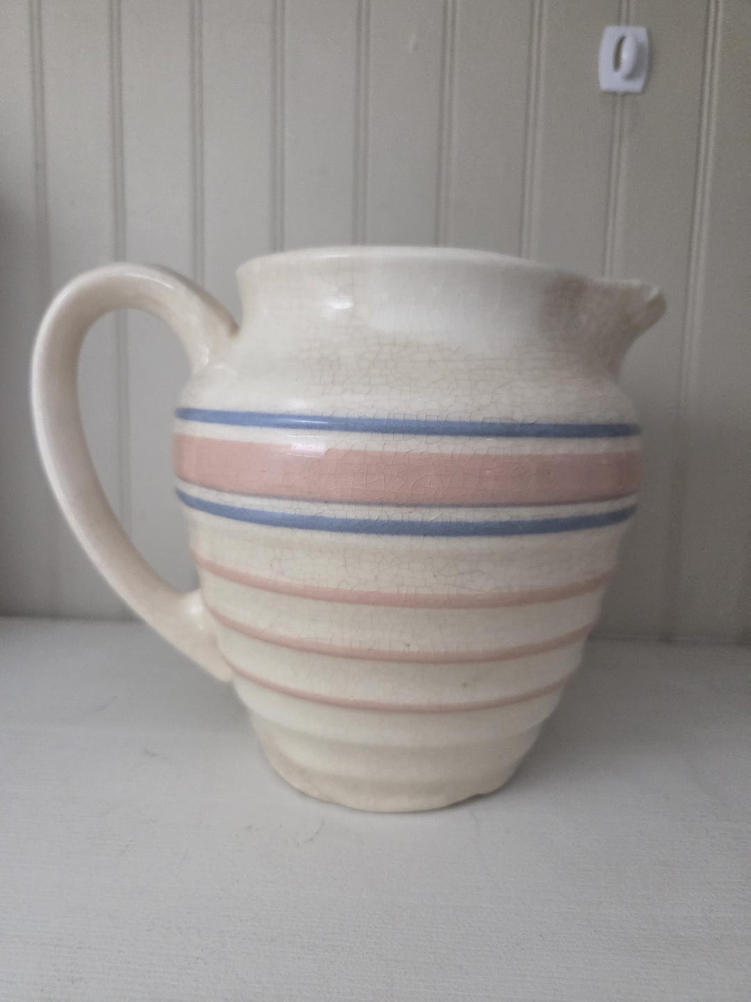 Mccoy Pottery Striped Beehive Pitcher - Etsy