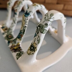 English Porcelain Floral Toast Rack - Etsy
