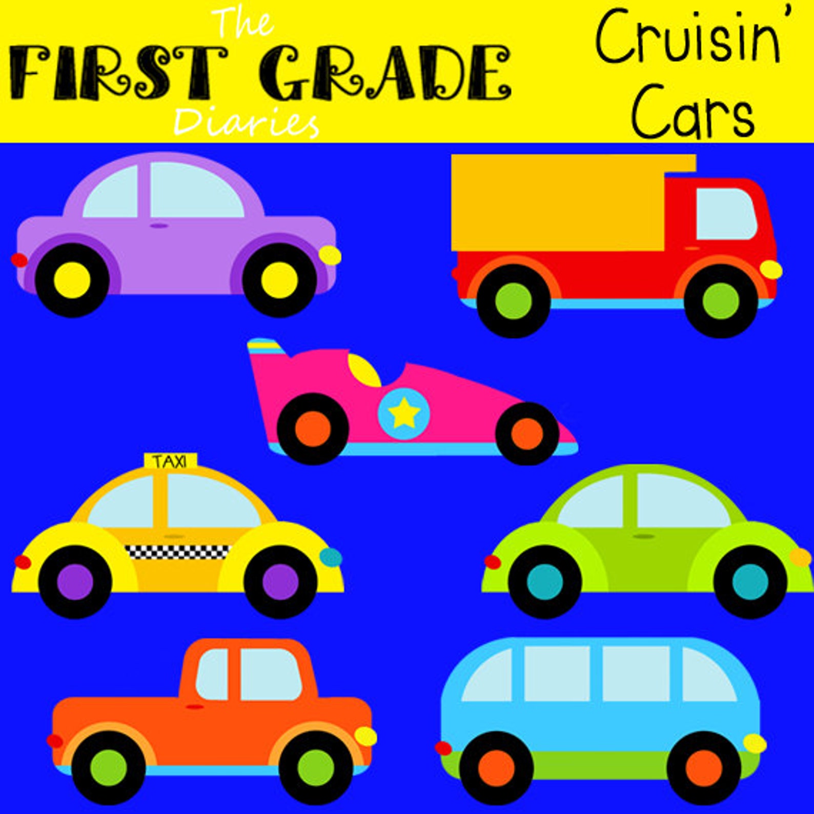 Cruisin' Cars Digital Clip Art Trucks Vans -- Buy 2 GET 1 FREE - Etsy
